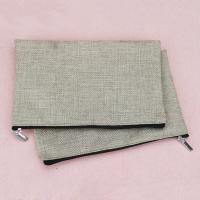 China Custom Logo Printed Storage Bag Toiletry Travel Makeup Pouch Reusable Canvas Jute Cotton Cosmetic Bag for sale
