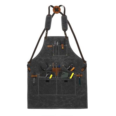 China Custom Heavy Duty Canvas Tool Apron for Working and Chef Cooking BBQ Newest Fashinable for sale