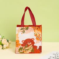 China Newest Fashionable Recyclable Non-woven Grocery Bag With Logo for Medium-Sized Items for sale