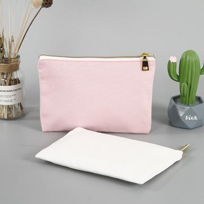 China Custom Logo Canvas Pencil Pouch Perfect Organizer for Travel Toiletries and Makeup for sale