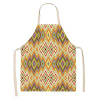 China Restaurant Bar Custom Logo Printed Kids Cooking and Baking Cotton Linen Apron Uniform for sale