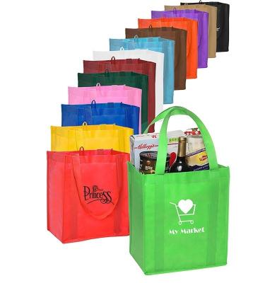 China Newest Fashionable Style Custom Printed Nonwoven Fabric Grocery Totebag Manufacturers for sale