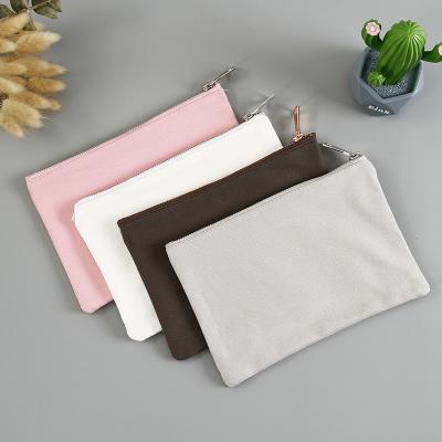 China Zipper Closure Double Sided Cosmetic Bag for Accessories in Eco-Friendly Cotton Canvas for sale