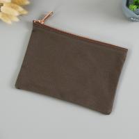China Zipper Closure Double Sided Cosmetic Bag for Accessories in Eco-Friendly Cotton Canvas for sale