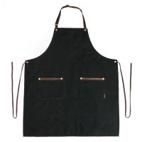 China Customized Color Heavy Duty Waterproof Waxed Canvas Shop Work Apron with Tool Pockets for sale