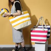 China Women's Casual Tote Bag with Two Handles Custom Beautiful Design Color Canvas Handbag for sale