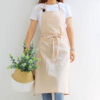China OEM/ODM Acceptable Custom Design Cotton Linen Apron for Kitchen Cooking Chef Housekeeping for sale