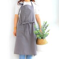 China OEM/ODM Acceptable Custom Design Cotton Linen Apron for Kitchen Cooking Chef Housekeeping for sale