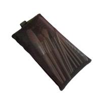 China Black Mesh Bags Custom Durable Makeup and Travel Storage Bags with Mesh Zipper Pouch for sale