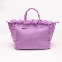 China Newest Fashinable Keymay Tassel Fringe Large Canvas Tote Bag with Two Handles/Straps for sale