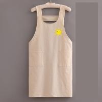 China Custom Logo Canvas Chef Cotton Unisex Uniform Apron for Commercial Kitchen Salon Barber for sale