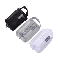 China Daily School Life Waterproof Nylon Polyester Mesh Custom Logo Small Travel Makeup Bag for sale
