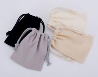 China Custom Logo Accepted Cotton Linen Drawstring Bag for Eco Friendly Gift Packaging for sale