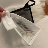 China Custom Simple Nylon Mesh Makeup Bag for Toiletry and Cosmetic Storage in Black Color for sale