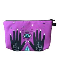 China Shopping Promotion Beauty Polyester Zipper Travel Makeup Cosmetic Pouch Bag Medium Size for sale