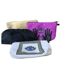 China Shopping Promotion Beauty Polyester Zipper Travel Makeup Cosmetic Pouch Bag Medium Size for sale