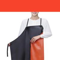 China Handmade Leather Custom Logo Printing Apron Heat Resistance BBQ Work Tool Apron for Men for sale