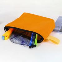 China Canvas Zipper Pencil Pouch for Custom Logo Printed Makeup Bag and Travel Essentials for sale