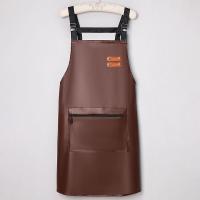 China Custom Fashion Leather Chef Apron for BBQ and Work Tool Support 7 Days Sample Order for sale