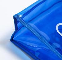 China Case Included Custom Logo Clear Transparent PVC Tote Bag with Zipper and Pocket for sale