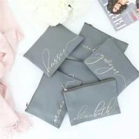 China Custom Bridesmaid Gifts Blank Canvas Makeup Pouches with Zipper Closure Personalized for sale