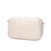 China Custom Clear RPET Material Black Handle Toiletry Cosmetic Bag With Logo Zipper Closure for sale