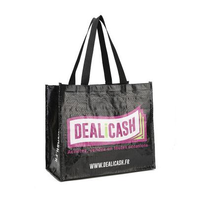 China Custom Size Fashion Tote Bag with Multi Color Logo Printed Laminated PP Woven Material for sale