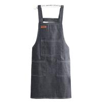 China Working Apron Denim Fabric Oil-resistant Thickened Waterproof Silk Screen Printing for sale