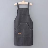 China Custom Denim Hairdresser Garden Tools Apron with Pockets Support 7 Days Sample Order for sale