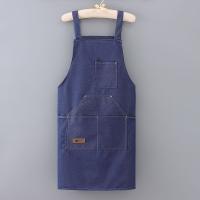 China Custom Denim Hairdresser Garden Tools Apron with Pockets Support 7 Days Sample Order for sale