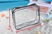 China 3-Pc Crystal Clear Cosmetic Bag Set for Travel and Toiletries OEM/ODM Acceptable for sale