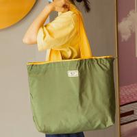 China 2024 Custom Logo Foldable Nylon Casual Tote Bag for Polyester Grocery Shopping Bag for sale