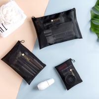 China Black Mesh Zipper Pouch for Conveniently Carrying Office and Travel Essentials 3 Pack for sale