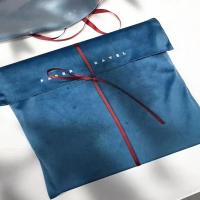 China Custom Logo Printed Bowknot Flip Packaging Bag for Vintage Style Packaging Solutions for sale