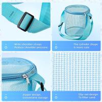 China 3D Circular Sand Digging Toy Storage Bag Custom Logo Mesh Shell Collect Bags for Beach Fun for sale