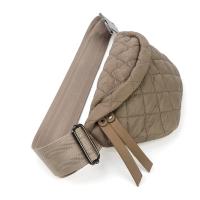 China Fashion Quilted Sling Bag Women's Waist Bags Nylon Puffer Bag with Other Pattern Type for sale