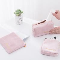 China Personalized Logo Custom Makeup Bag Cases Pouch Set Private Label Velvet Cosmetic Bag for sale