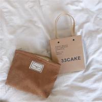 China Newest Fashinable Corduroy Makeup Zipper Pouch Toiletry Bag Newest Design 2021 for sale