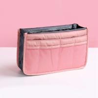 China Custom Felt Makeup Bag with Hard Handles The Perfect Addition to Your Collection for sale
