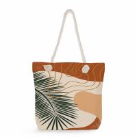 China Women's Large Tote Bag Custom Canvas Reusable Shopping Bag with Print Pattern for sale