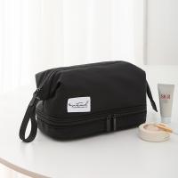 China Custom Logo Printed Eco Friendly Vanity Case Velvet Zipper Pouch for Makeup Cosmetic for sale