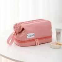 China Custom Logo Printed Eco Friendly Vanity Case Velvet Zipper Pouch for Makeup Cosmetic for sale