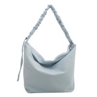 China Large Capacity Nylon Crossbody Pleated Drawstring Shoulder Bag for Women Shopping Bags for sale