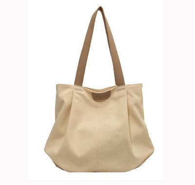 China Luxury Woman Tote Handbag Fashion Crossbody Tote Bag Canvas With Pockets Custom Logo Polyester Lining for sale