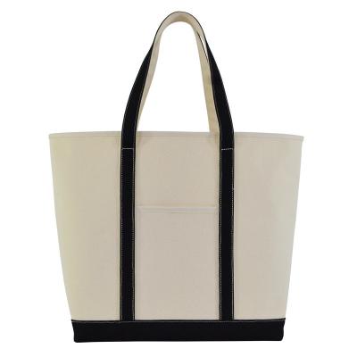 China Multi-purpose Cotton Canvas Reusable Grocery Shopping Tote Bag with Open Closure for sale