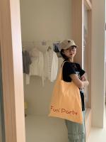 China Women's Custom Logo Eco Reusable Floral Design Printed Natural Recycled Cotton Canvas Shopping Tote Bag for sale