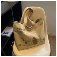 China Custom Size Polyester Lined Fashion Canvas Shopper Bag for Women Shopping for sale