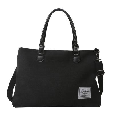 China None Decoration Cotton Large Shopping Tote Bag With Pocket And Zipper Custom Print Logo for sale