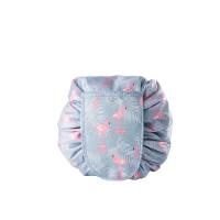 China Convenient Customized Color Waterproof Foldable Drawstring Canvas Makeup Bag for Cosmetics for sale