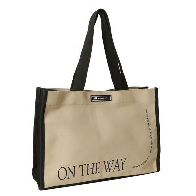 China Open Closure Type Heavy Duty Cotton Shopping Bag with Customized Color Canvas Tote Bag for sale